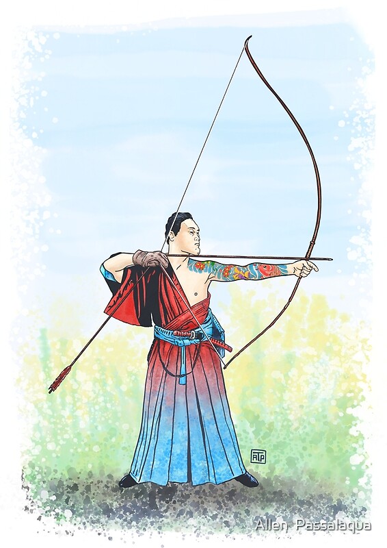 "Japanese Archer OOTD" by Allen Passalaqua | Redbubble