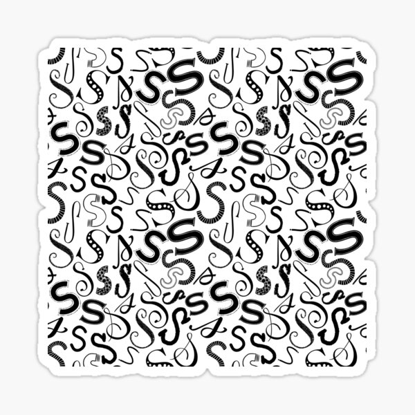 "Letter S" Sticker for Sale by karousel | Redbubble