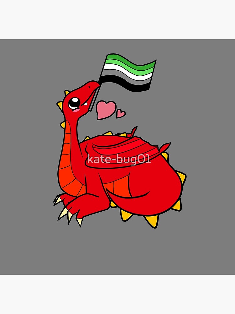 "Aromantic Pride Dragon" Poster for Sale by kate-bug01 | Redbubble