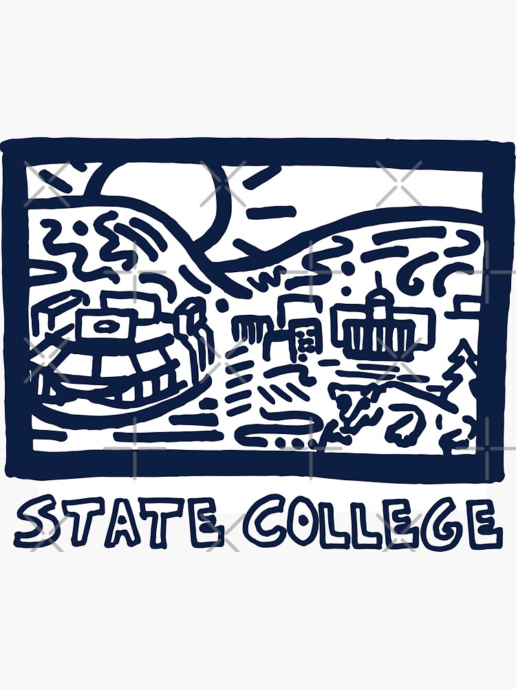 "State College, PA" Sticker for Sale by dopelope | Redbubble