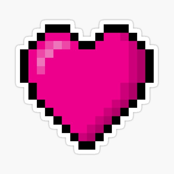 "Heart - Pixel Art" Sticker for Sale by pixelprintshop | Redbubble