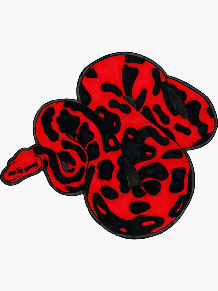 "Crimson Ball Python" Sticker by Splazhink | Redbubble