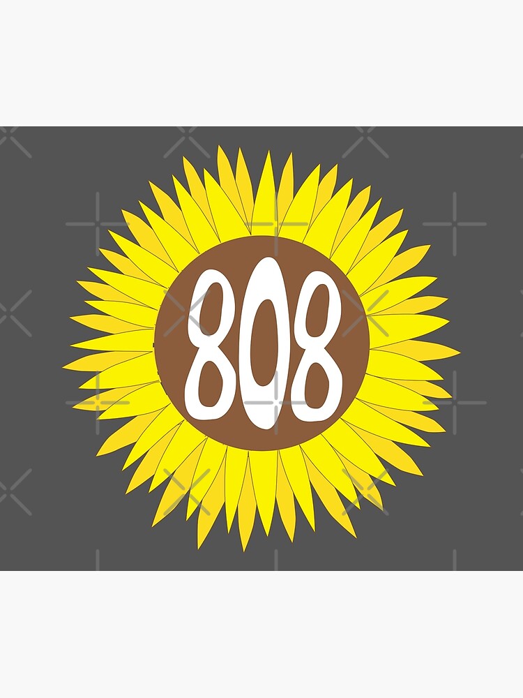 "Hand Drawn Hawaii Sunflower 808 Area Code" Poster by itsrturn | Redbubble