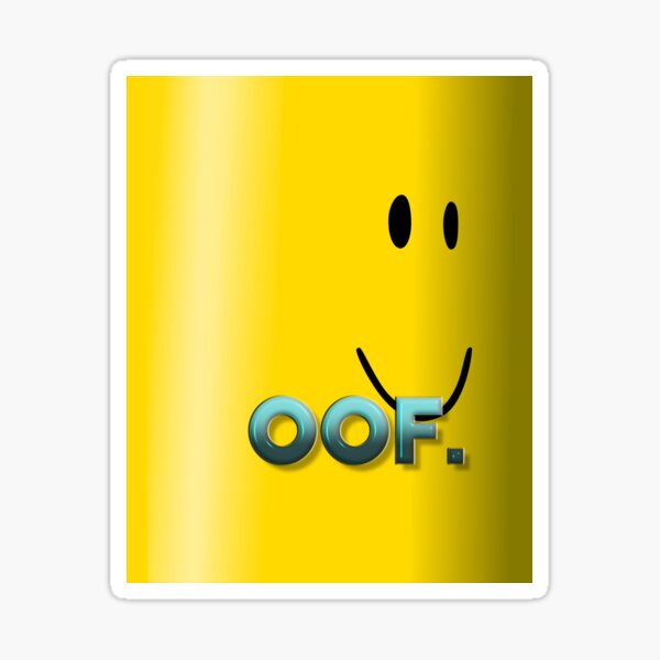 "Oof roblox " Sticker for Sale by PoppyGarden | Redbubble