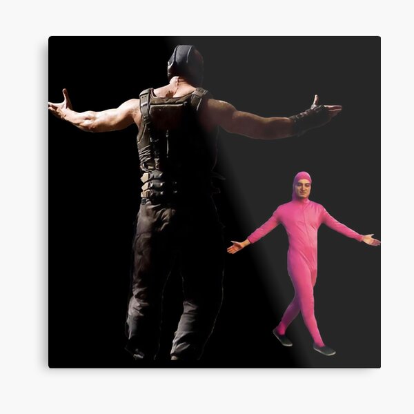 "Bane vs Pink Guy meme Transparent" Metal Print for Sale by Goath ...