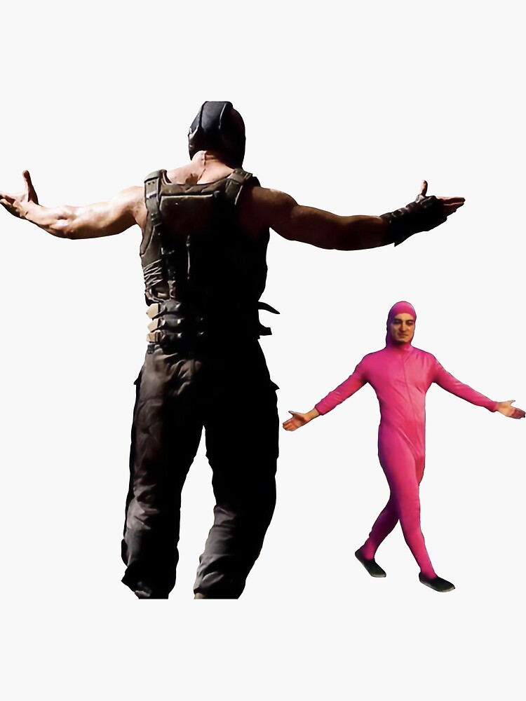  Bane Vs Pink Guy Meme Transparent Sticker For Sale By Goath Redbubble