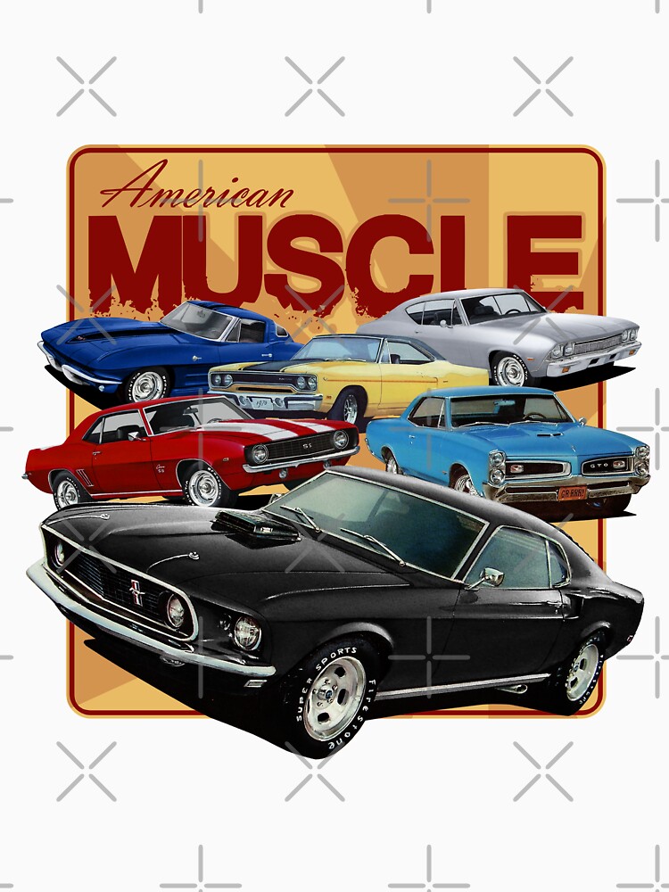 "Muscle Cars" T-shirt for Sale by Yourauto | Redbubble | mustang t ...