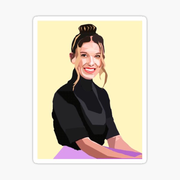 "Millie Bobby Brown" Sticker by Lowpolybylolo | Redbubble