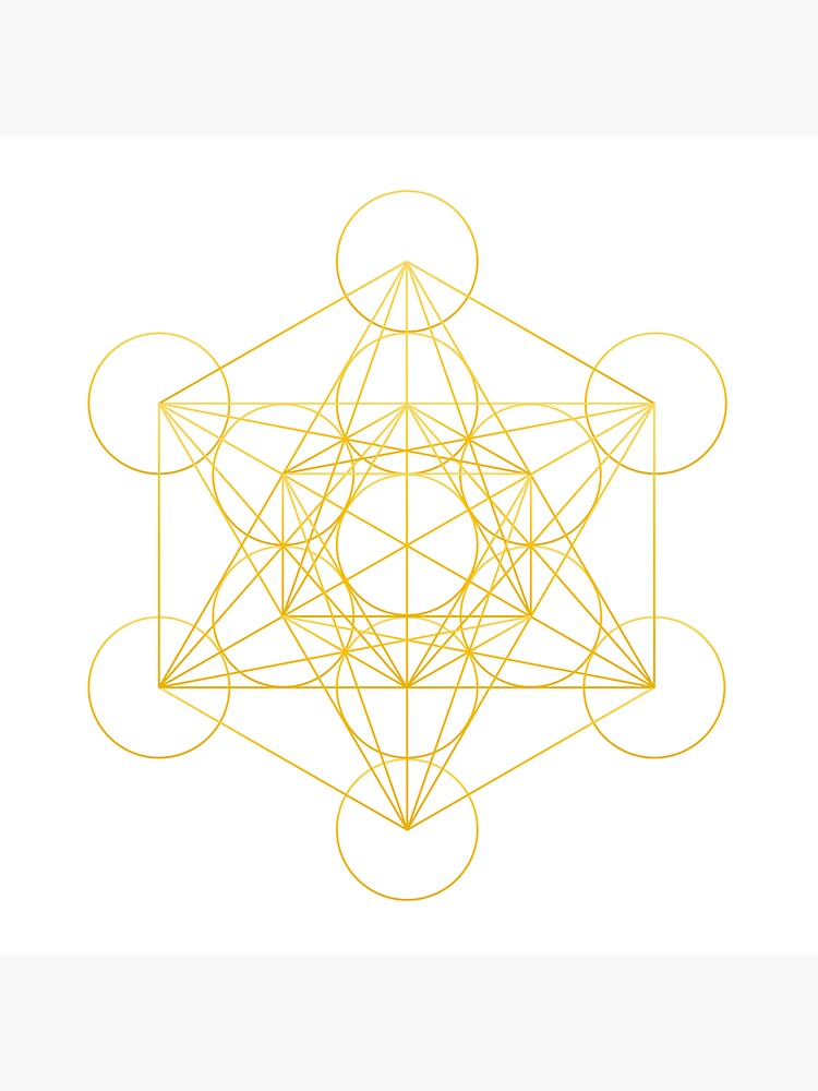 "Golden Metatron Cube" Sticker by ifyoufeellike | Redbubble