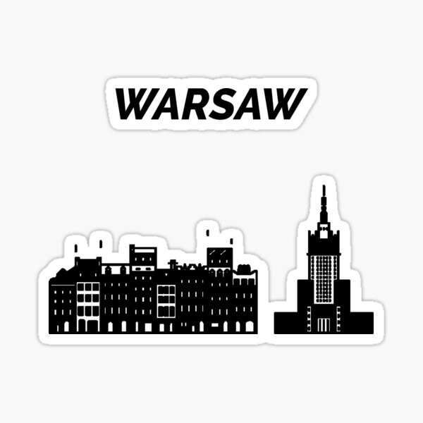 "Warsaw Skyline, Poland" Sticker for Sale by marosharaf | Redbubble