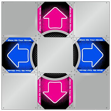 "DDR Pad" Sticker for Sale by Seirogann | Redbubble
