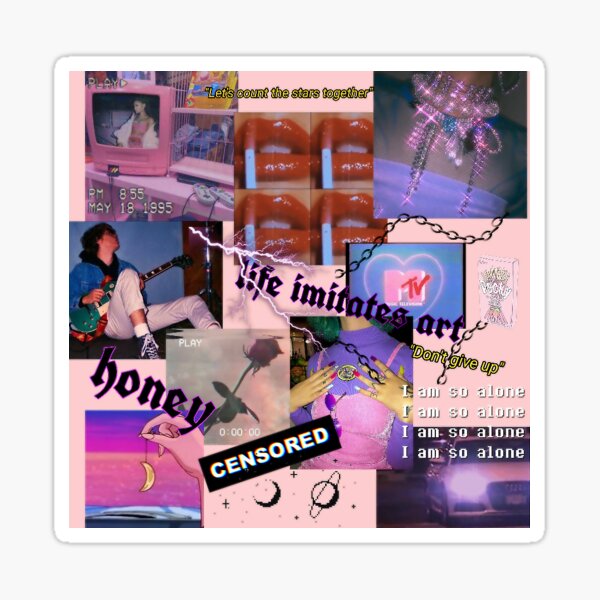 "90s Aesthetic Collage " Sticker for Sale by melmleve | Redbubble