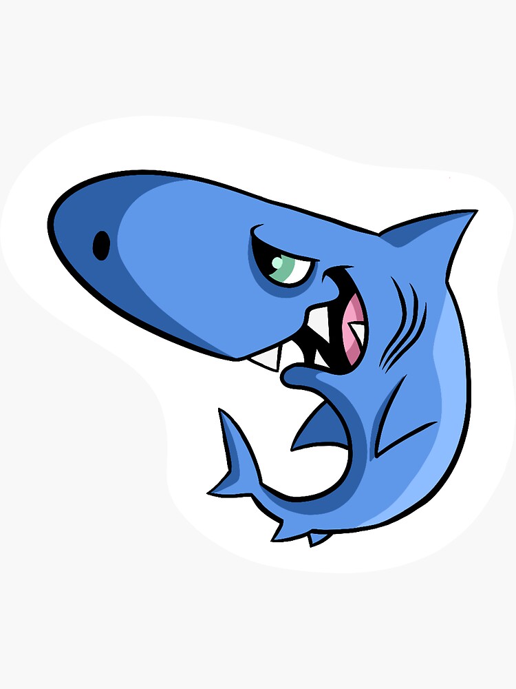 "Goofy Shark" Sticker for Sale by Kuhmaysho | Redbubble