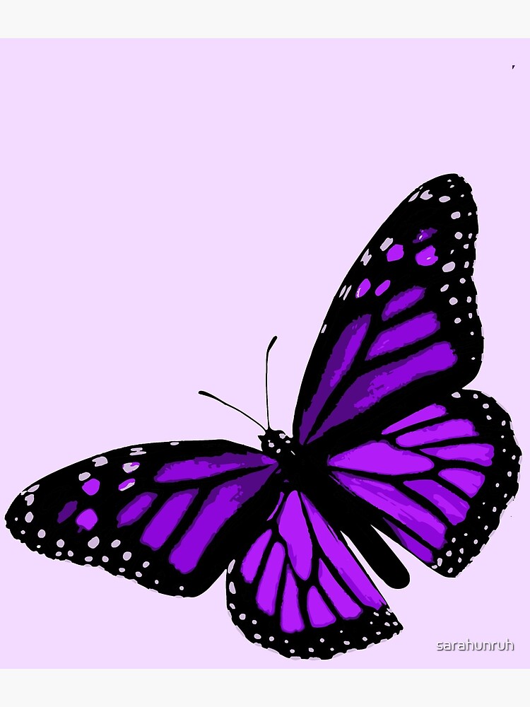 "Purple Monarch Butterfly" Poster for Sale by sarahunruh | Redbubble