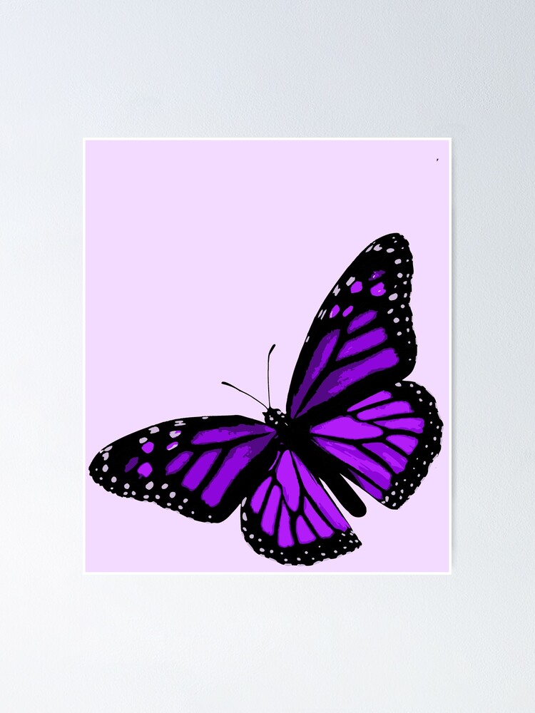 "Purple Monarch Butterfly" Poster for Sale by sarahunruh | Redbubble
