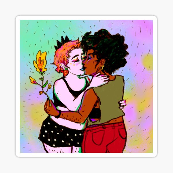 "King Enby//Flower Envy" Sticker for Sale by CameronTyme | Redbubble