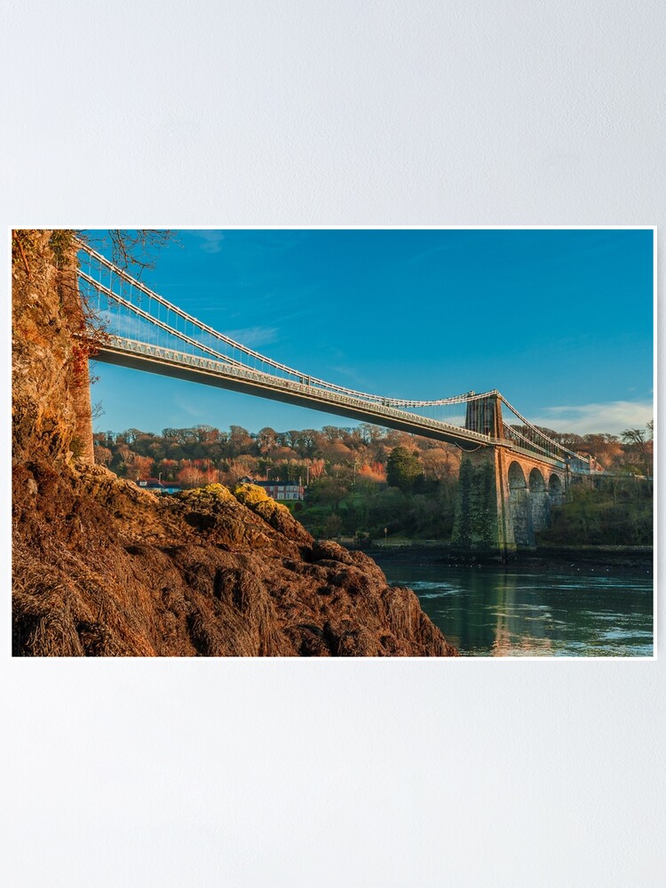 "Menai Bridge Landscape" Poster for Sale by AliusImago | Redbubble