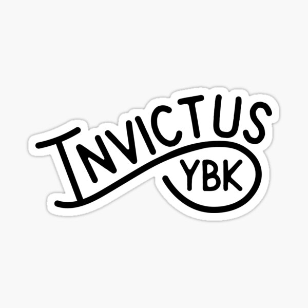 "invictus ybk black" Sticker for Sale by katew33 | Redbubble