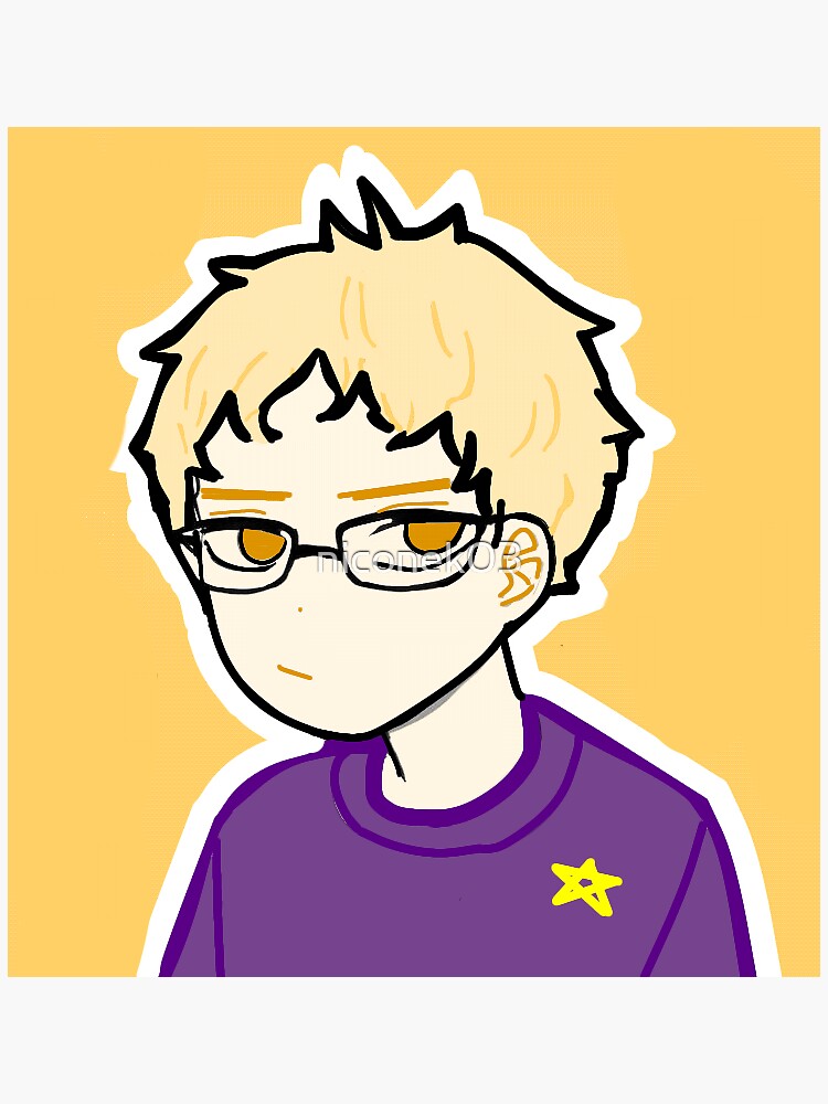 "Tsukishima kei" Sticker by niconek03 | Redbubble