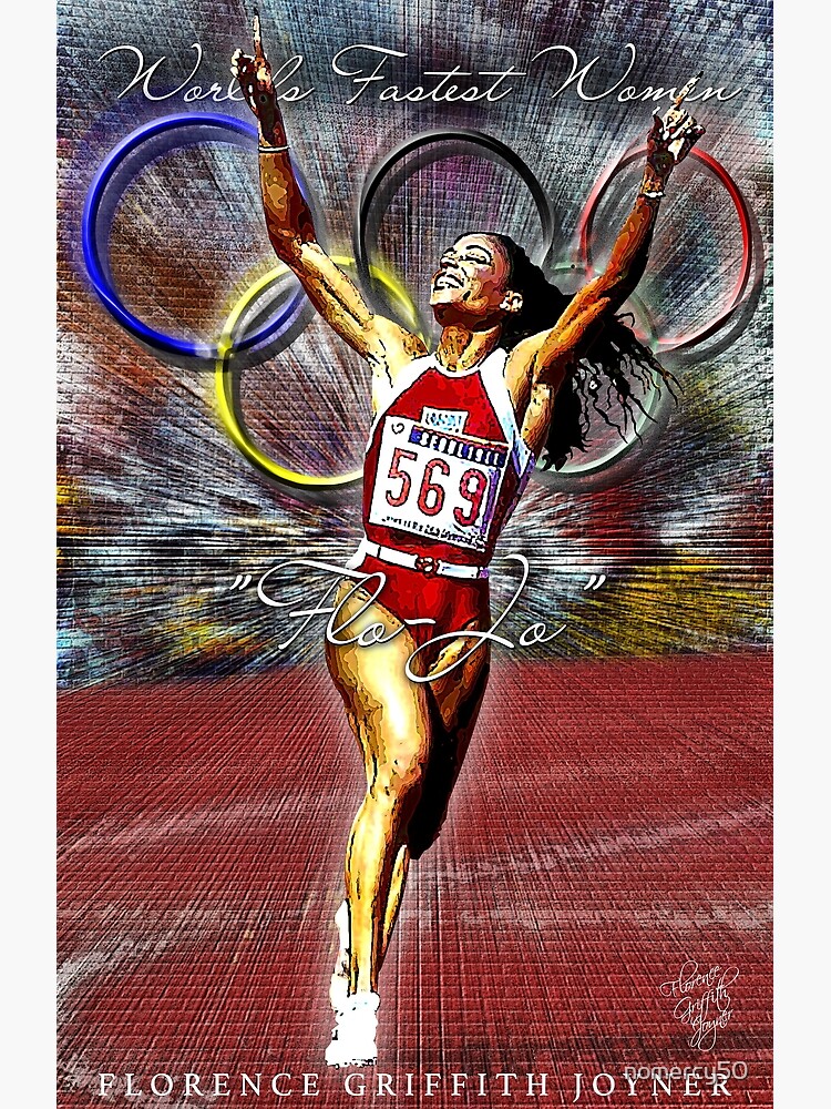 "Florence G. Joyner "Flo-Jo" D-3 Poster" Art Print by nomercy50 | Redbubble