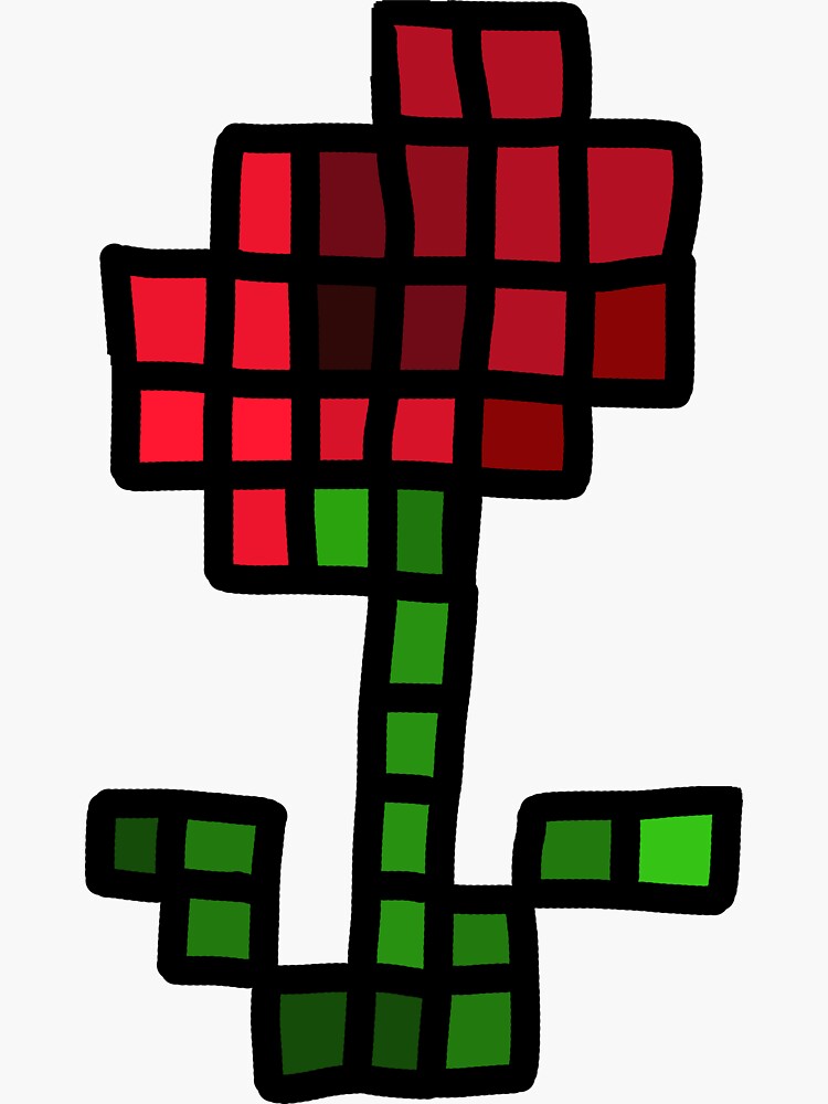 "Minecraft Flower" Sticker by cal-webs | Redbubble