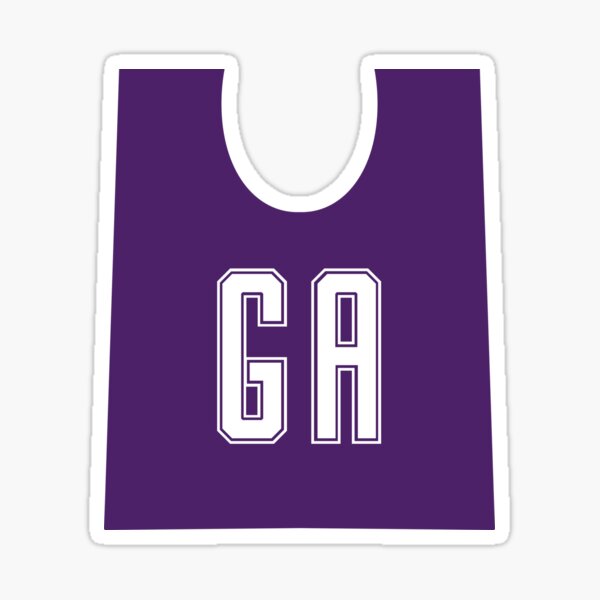 "Purple Netball GA" Sticker for Sale by teesaurus | Redbubble