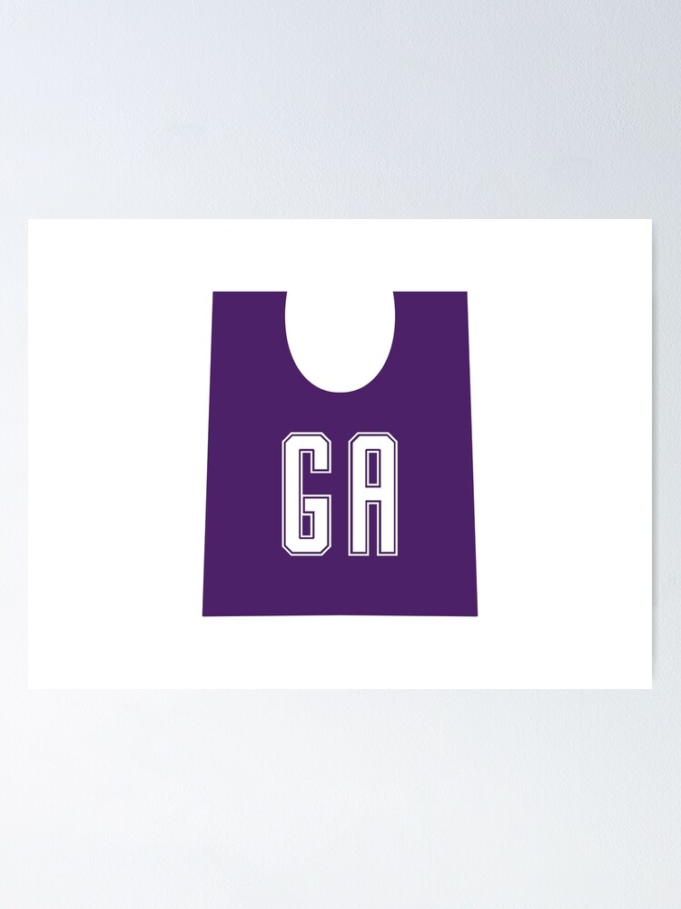 "Purple Netball GA" Poster by teesaurus | Redbubble