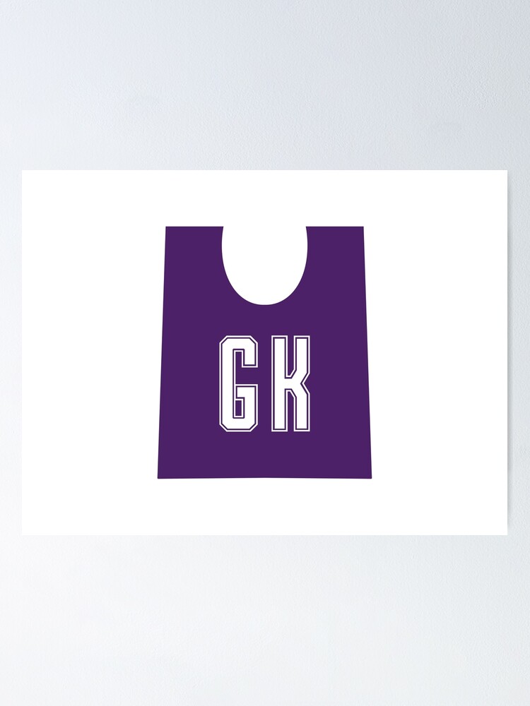 "Purple Netball GK" Poster by teesaurus | Redbubble