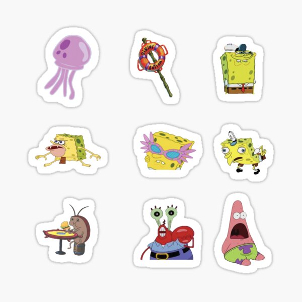 Pegatina «set De Pegatinas Bob Esponja De Erikssiegfried Redbubble