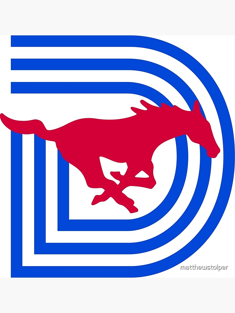 NEW SMU / Dallas Football Logo Premium Matte Vertical Poster