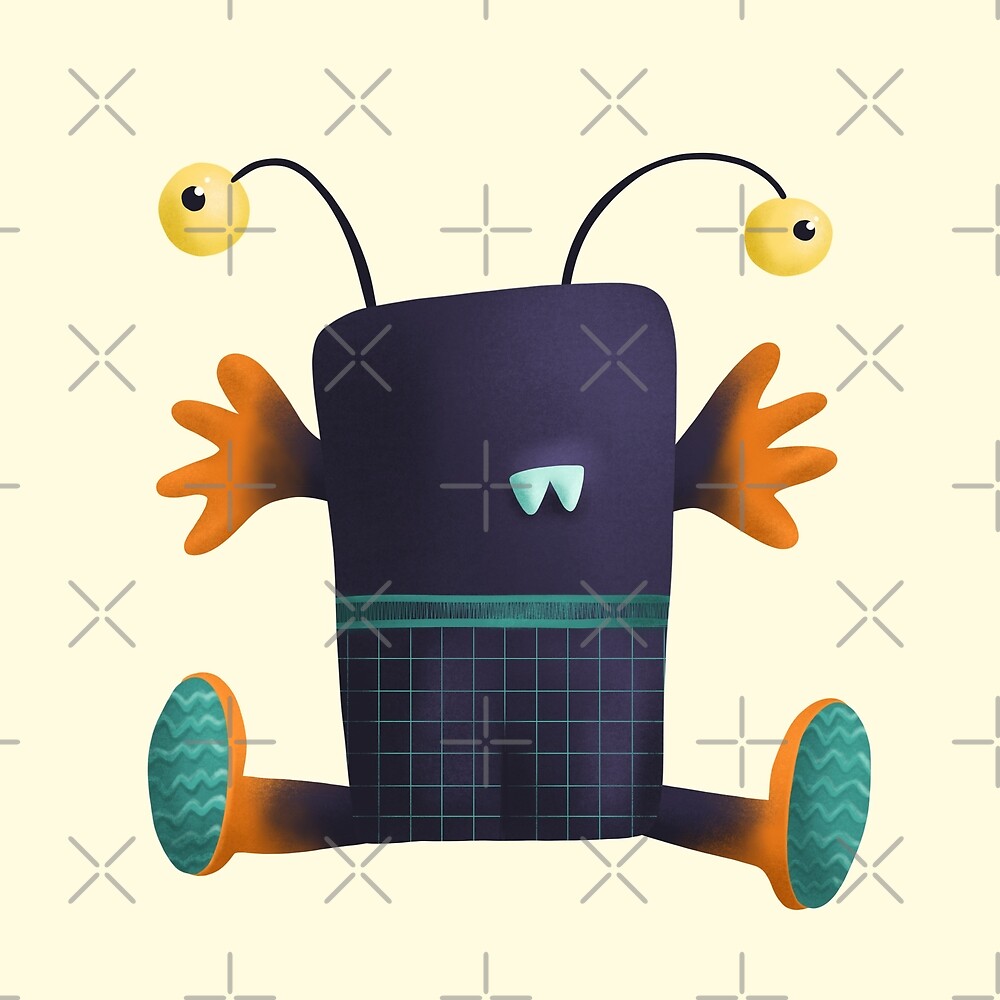 "Hug me monster with stalk eyes" by Marlene Wagenhofer | Redbubble