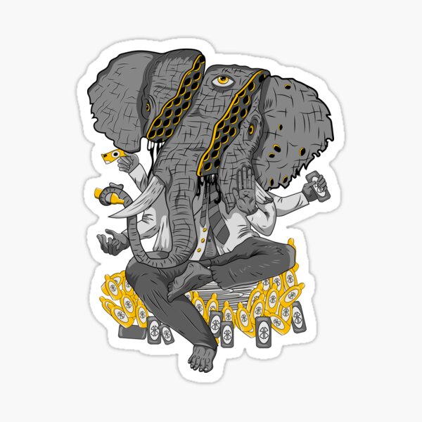 "Elephant-man" Sticker for Sale by bogdanner | Redbubble