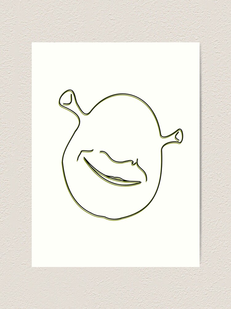 "Shrek outline drawing" Art Print for Sale by littleharmonie2 | Redbubble