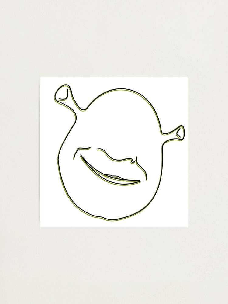 "Shrek outline drawing" Photographic Print for Sale by littleharmonie2 ...