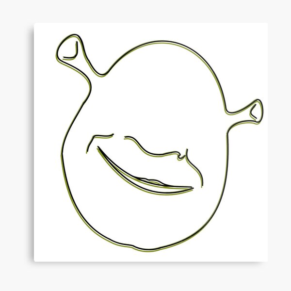 "Shrek outline drawing" Metal Print for Sale by littleharmonie2 | Redbubble