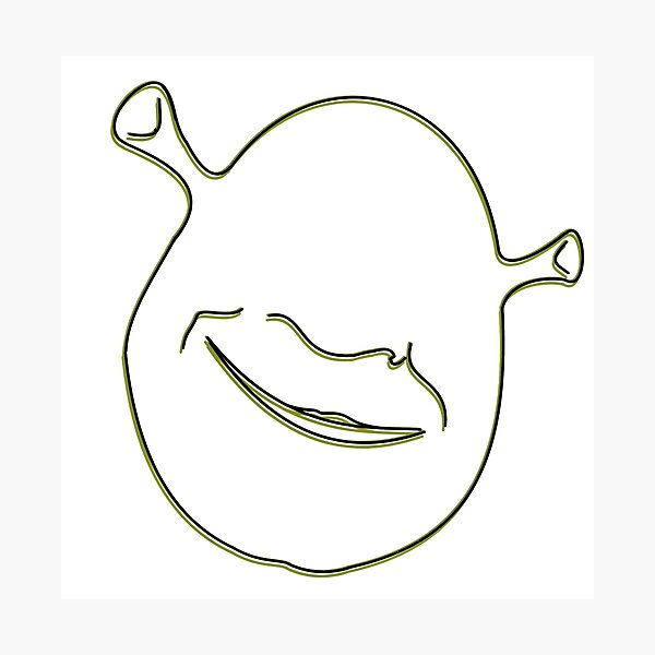 "Shrek outline drawing" Photographic Print by littleharmonie2 | Redbubble