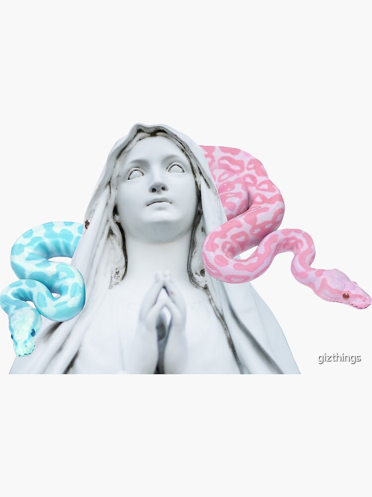 "Angel with her snakes" Sticker by gizthings | Redbubble
