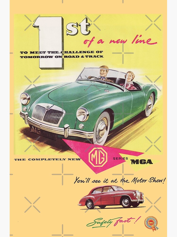 "MG MGA / MAGNETTE" Poster by ThrowbackMotors | Redbubble