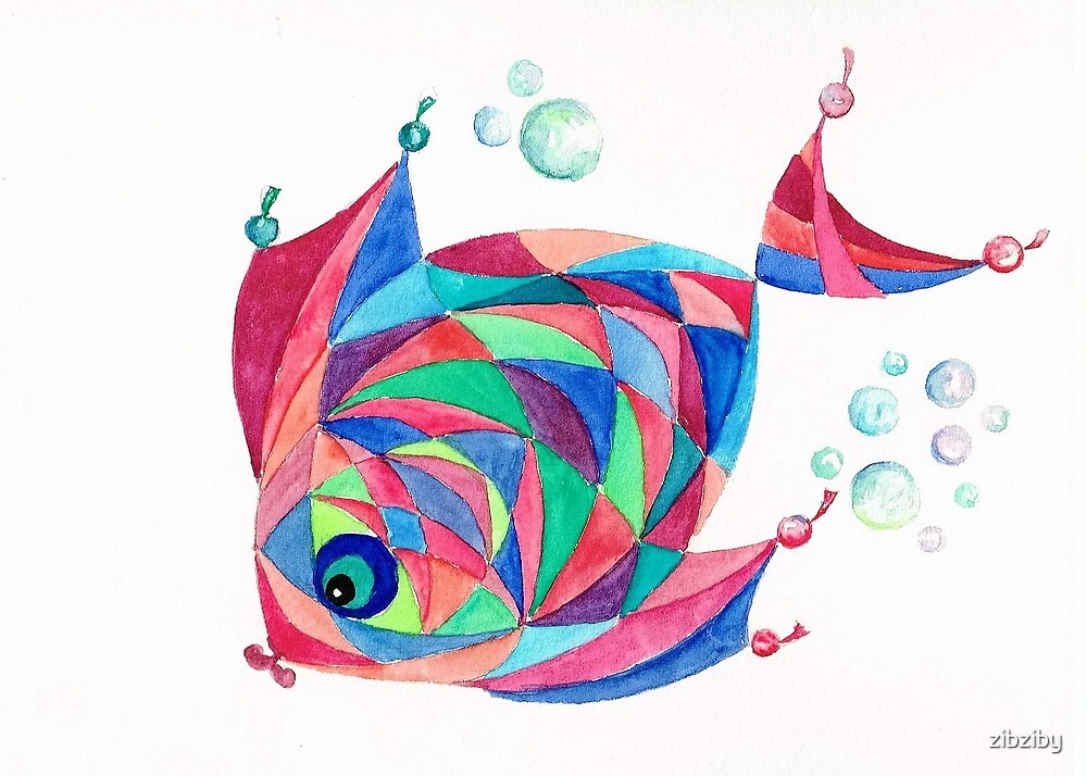 "Abstract Fish " by zibziby | Redbubble
