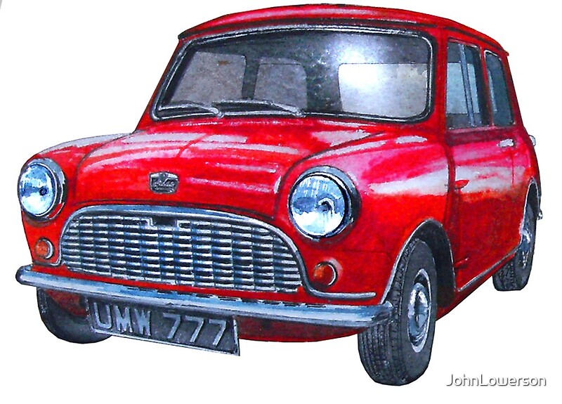 "Austin Mini Super Deluxe" by JohnLowerson | Redbubble