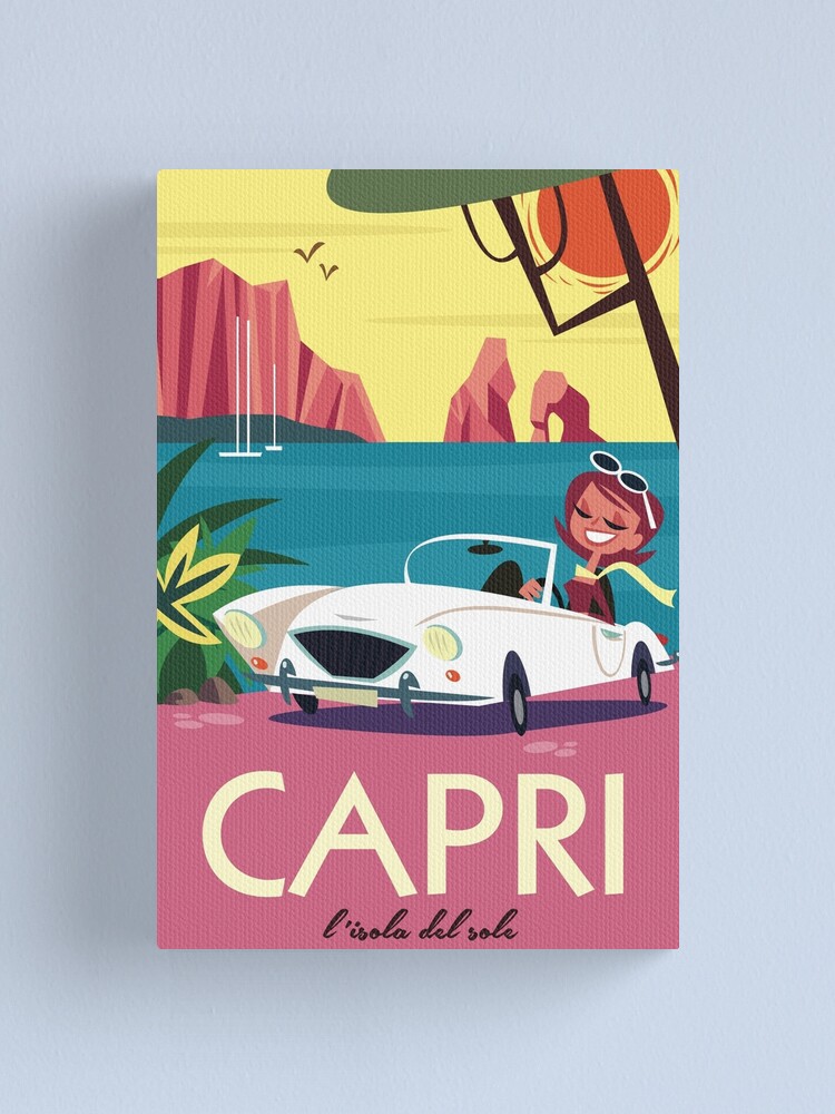 "Capri poster" Canvas Print for Sale by GAGodel | Redbubble