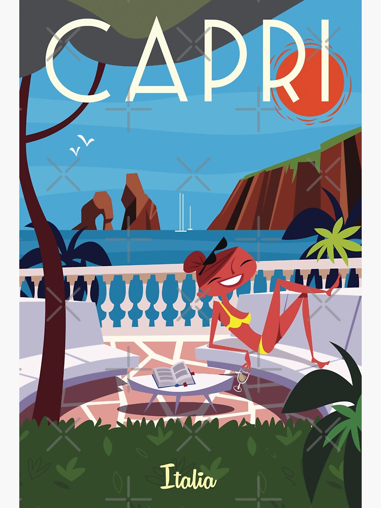 "Capris Poster" Sticker for Sale by GAGodel | Redbubble