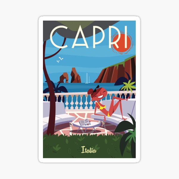 "Capris Poster" Sticker for Sale by GAGodel | Redbubble