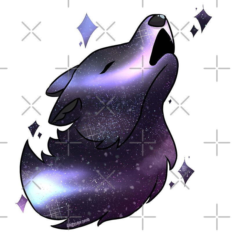 "Galaxy wolf " by UnicornDaya | Redbubble