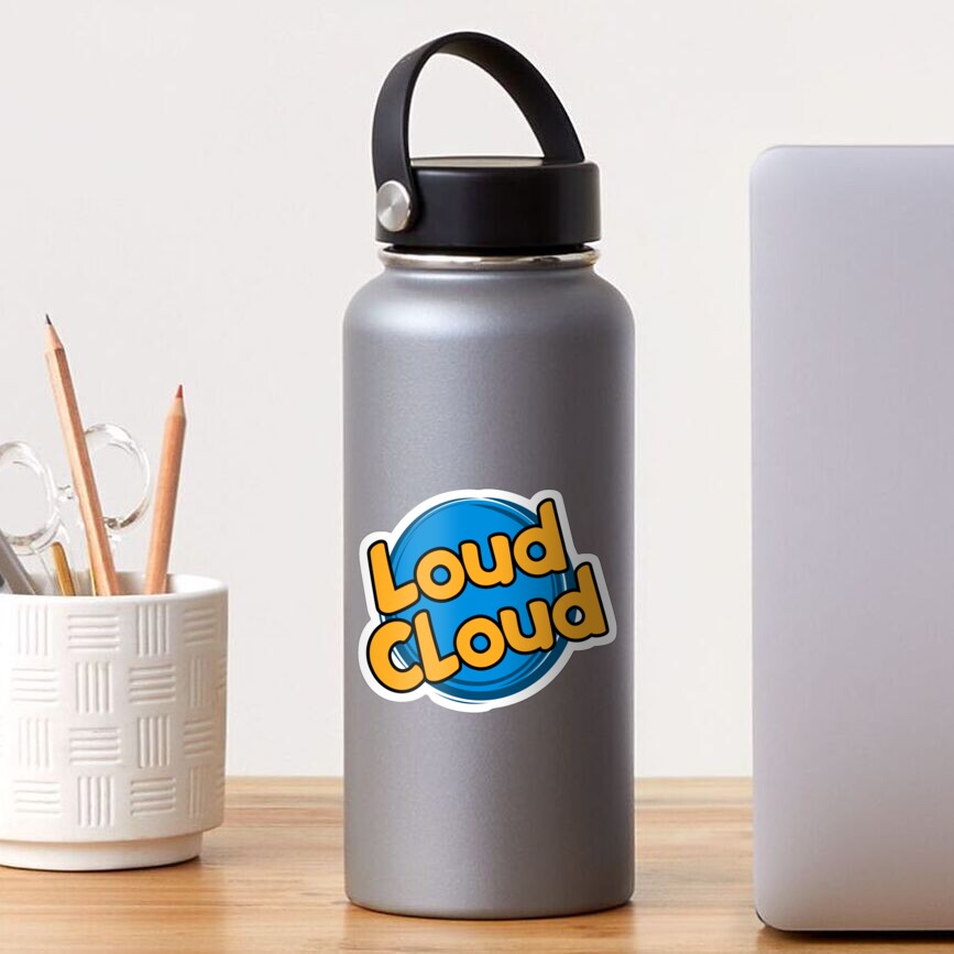 "loud cloud logo-reversed colors" Sticker for Sale by Eshmoop | Redbubble