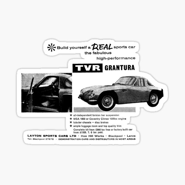 "TVR GRANTURA" Sticker for Sale by ThrowbackMotors | Redbubble