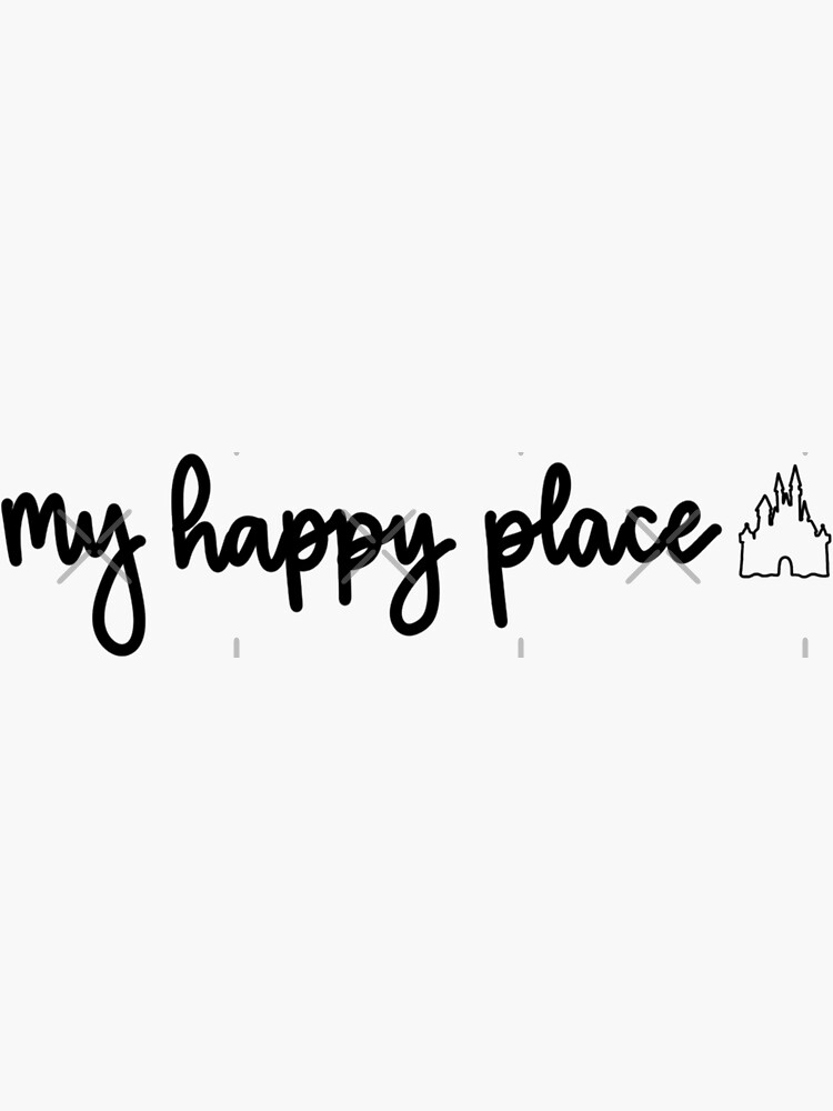 "my happy place" Sticker for Sale by amandalagarde | Redbubble