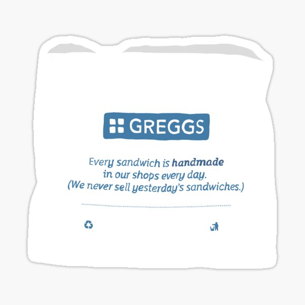 "Greggs" Sticker by MookensteinzTee | Redbubble
