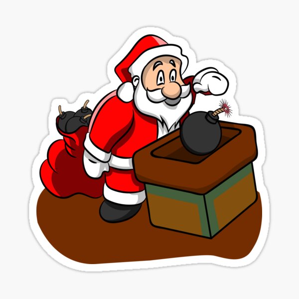 " BOMBS FOR CHRISTMAS" Sticker by Dwarf-Monkey | Redbubble