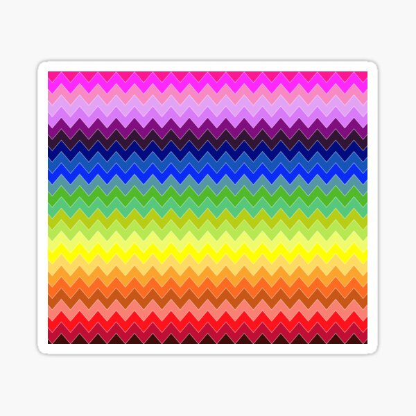 "Bright Colourful Rainbow Zigzag" Sticker by mrshelenbee | Redbubble